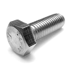 m6-1.00 x 10mm hex head cap screw bolts, stainless steel 18-8 (quantity: 100 pcs) fully threaded, coarse thread, thread size: m6, bolt length: 10mm