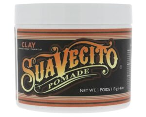 suavecito pomade firme clay 4 oz, 1 pack - strong hold hair clay for men - low shine matte hair clay pomade for natural texture hairstyles