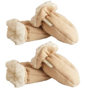 paladoo baby mittens sherpa lined fleece winter (0-6,6-12 months 2 pair)