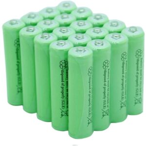 geilienergy aa rechargeable nicd battery, 1.2v 600mah high capacity aa batteries for solar lights, garden lights, yard light(pack of 20)