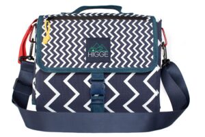 higge large portable baby diaper changing pad station, diaper clutch for moms and dads - great for toddlers, babies and newborns - simple scandinavian design with padded mat, and storage.