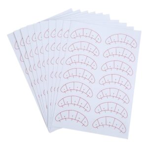 dewin eye mapping stickers, lash map under eye stickers eyelashes stickers for lash beginner training and practice 140 pcs / 10-sheets