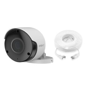 wisenet sdc-89445bf 5mp cctv surveillance weatherproof bullet security camera 82ft ir distance plastic housing 3.6mm lens 104° wide angle