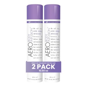 tri aero body infusion spray-in volumizer - maximum volume & enhanced texture, weightless formula for root lift & fullness, adds body & shine, versatile style for all hair types - 10.5 oz (2 pack)