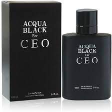 novoglow acqua black for ceo perfume for men, edp-3.4 oz, with a pouch included, perfect gift