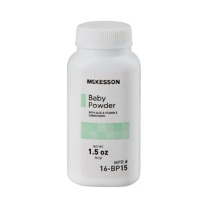 mckesson baby powder - cornstarch, with aloe and vitamin e - fresh scent, 1.5 oz, 1 count