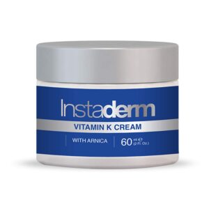 instaderm vitamin k cream- bruise healing formula with arnica. dark spot moisturizer for bruising, spider veins & broken capillaries. repair under eye dark circles, & puffiness.