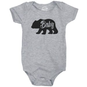 baby bear funny infant shirts cute boy girl newborn creeper for family bodysuit funny baby onesies funny animal onesie novelty onesie light grey newborn