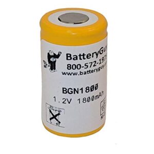 batteryguy sub c cell replacement 1.2v 1800mah nickel cadmium battery brand equivalent (rechargeable)