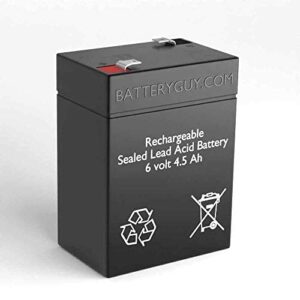 batteryguy 506 dxn monitor replacement 6v 4.5ah sla battery brand equivalent (rechargeable) - qty of 1