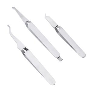 annwah 3 pieces dental reverse action tweezers - orthodontic bracket placer cross locking tweezer dental buccal tube tweezer de bonding tweezers