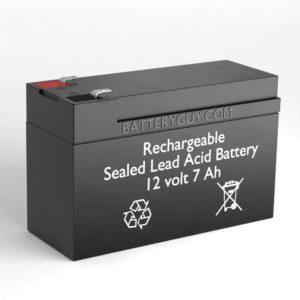 batteryguy bp7.5-12 replacement 12v 7ah sla battery brand equivalent (rechargeable, f1 terminals) - qty of 1