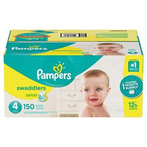 pampers swaddlers diapers size 4, 150 count