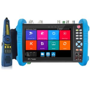 rsrteng ipc-9800movtadhs pro full features cctv camera tester 8k 32mp ip camera tester 7-inch ips touch screen monitor cctv tester with 4k hd-tvi cvi ahd sdi support dmm opm vfl tdr features poe hdmi