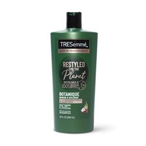 tresemmé botanique shampoo nourish and replenish coconut and aloe vera, paraben-free, dye-free, silicone free shampoo for dry hair, 22 oz