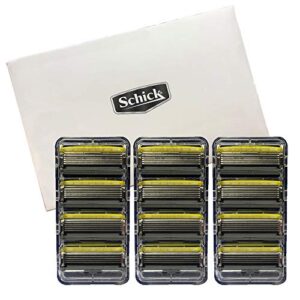 schick hydro sense energize mens razor blade refill with skin guards, includes 12 razor blades refills