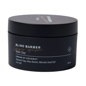 blind barber bryce harper hair clay for men - matte water-based styling product for volume and medium to strong hold (2.5 oz)