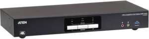 aten 2 port 4k displayport kvm switch 2 monitors 2 computers dual monitor kvm switch, share usb peripherals, independent kvm, usb, and audio switching cs1942dp