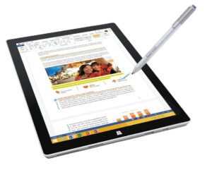 microsoft surface pro 3 tablet - no keyboard - 12-inch, 128 gb, intel core i5, windows 10 (renewed)