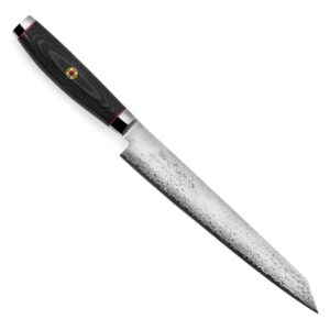 enso sg2 slicing knife - made in japan - 101 layer stainless damascus, 9"