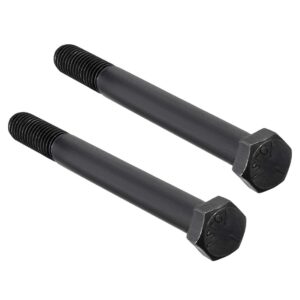 uxcell 1/2-13 * 4-1/2'' hex head screw bolts fastener grade 5 unc carbon steel black 2pcs