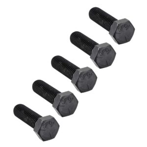 uxcell 1/2''-13 * 1-3/4'' hex head screw bolts fastener grade 5 unc carbon steel black 5pcs