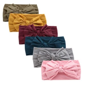 prohouse 6 pcs baby nylon headbands hairbands hair bow elastics for baby girls newborn infant toddlers kids