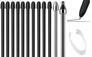 soft metal nibs tips replacement for samsung galaxy tab s10 ultra spen s9 s8 s7 s10+ s9+ s8+ tab s9 ultra s6 lite s24 s23 s22 ultra note 9 note 8 s pen king write + tool, 10pcs standard + 2 pcs metal