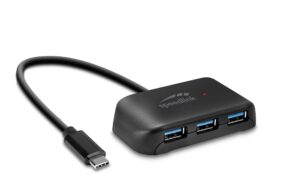 speedlink snappy evo usb hub with usb superspeed data transfer at up to 5gbit/s, 4-port, type-c to usb 3.0, black