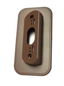 wall plate with 30 degree angle mount for nest hello video door bell - coffee