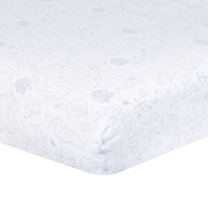 just born boys and girls newborn infant baby toddler nursery 100% cotton fitted bedding crib sheet, white/grey sail, one size