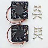 2 packs 5010 50mm fan -50mmx50mmx10mm dual ball bearing computer fan 3d printer fan thermal fan,12v dc 2pin ul certified long life cooling fan(speed:7000rpm)