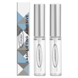 lomansa lash lift glue 2pcs, eyelash lift glue adhesive perming rod strong fix glue for lashes and brows curl