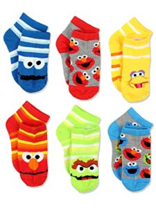 sesame street baby-boys multi pack socks, 6 pack, stripes quarter 6 pk, 12-24 months