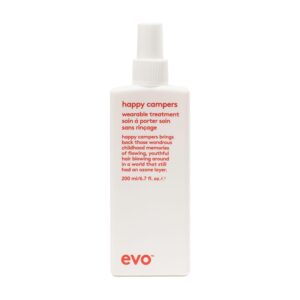 evo happy campers wearable treatment - daily hair treatment to strengthen and protect - reduces frizz and provides uv protection - 200ml / 6.8oz