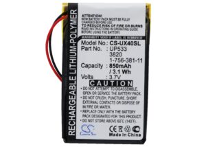 bcxy replacement battery for clie peg-ux40, clie peg-ux50