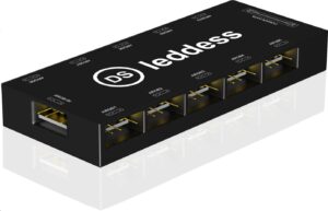 ds leddess connector 11 port argb splitter hub for led fans and lights, sata power 1 to 10 argb extension cords, 5v argb motherboard sync(b series)