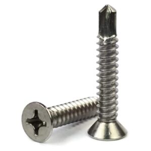 #10 phillips flat head self drilling screws 410 stainless steel tek sheet metal screws #10 x 2-1/2 inch qty 100