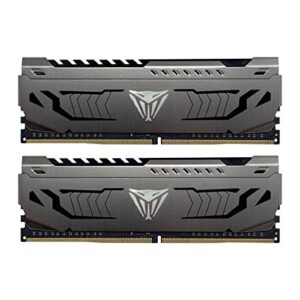 patriot viper steel ddr4 ram 16gb (2x8gb) 4400mhz cl19 udimm desktop gaming memory kit - pvs416g440c9k