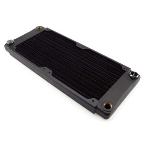 xspc tx240 crossflow ultra thin radiator, 120mm x 2, dual fan, black