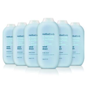 method body wash, wind down, 18 oz, 6 pack, packaging may vary