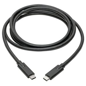 tripp lite usb c to usb type c cable 6ft usb 3.1 gen 1 5a 5 gbps m/100w, black (u420-006-5a)