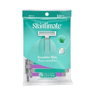 skintimate sensitive twin blade disposable razor (12 ct.)