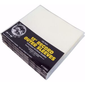 (500) 12 inch lp record outer sleeves premium 2 mil thick archival quality, super clear #12sb02