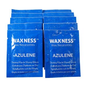 waxness wax necessities azulene after waxing finishing wipes 10 pack