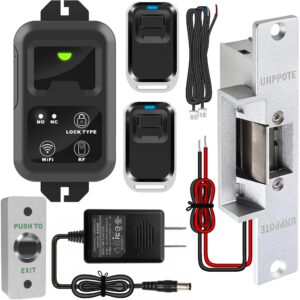 uhppote 2.4ghz wifi electric stike access control door lock kit system remote and smartphone app control