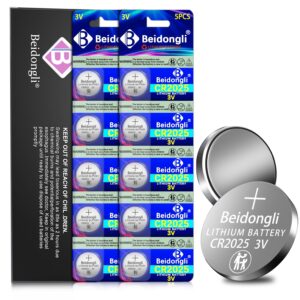 beidongli cr2025 3v lithium coin battery (10-batteries)【5-year warranty】