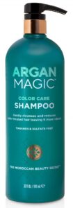 argan magic color care shampoo – gently cleanses & restores color treated hair | hydrates & helps color last longer | infused with keratin & botanical extracts | made in usa | paraben free (32 oz)