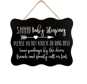 shhh! sleeping baby sign-baby sleeping sign-sleeping baby sign-no soliciting sign