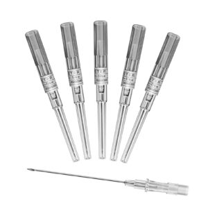 sotica 5pcs ear nose piercing needles 16g iv catheter needles cannula body piercing needles hollow needles kit for belly navel nipple piercing stainless steel piercing (16g)